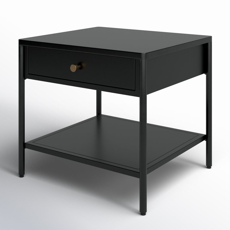 Four Hands Soto Iron End Table with Storage & Reviews | Perigold