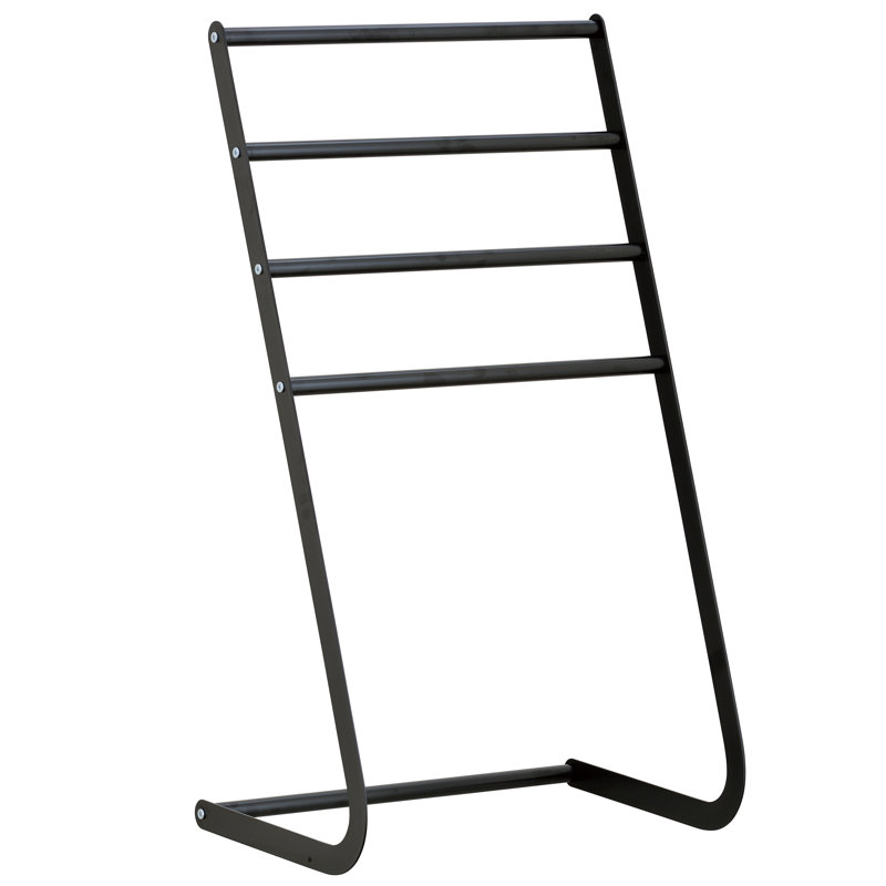 MyGift Black Free Standing Towel Blanket Quilt Rack & Reviews | Wayfair