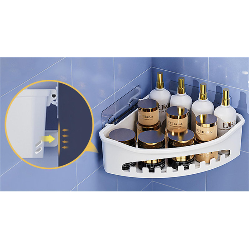 Latitude Run® Plastic Corner Shower Caddy Adhesive | Wayfair