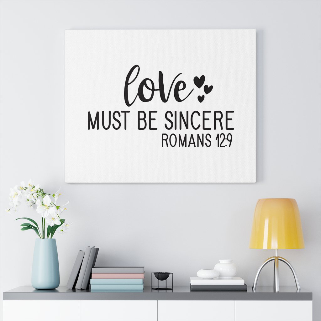 Express Your Love Gifts Scripture Canvas Sincere Romans 12:9 Christian ...