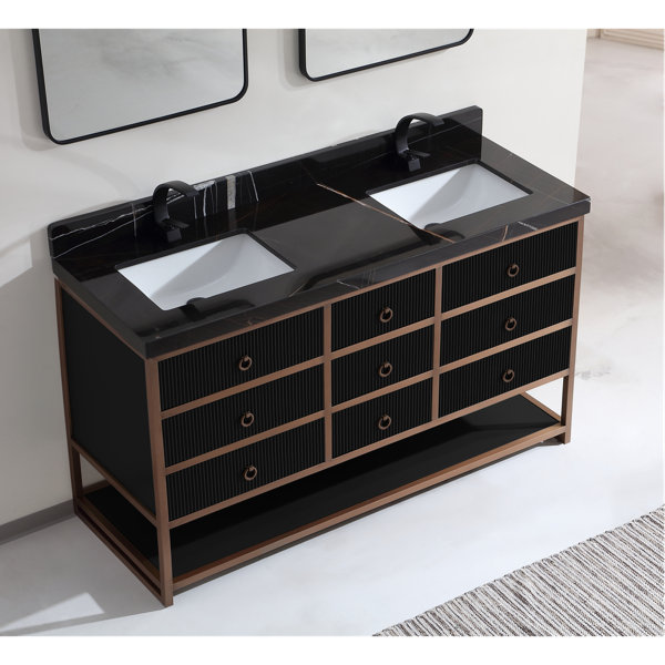 72 Inch Black Double Vanities You'll Love | Wayfair