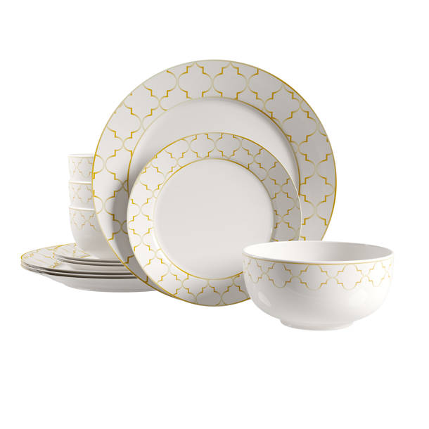 Brilliant Nova Bone China 18 PC Dinnerware Set, Service for 6 & Reviews ...