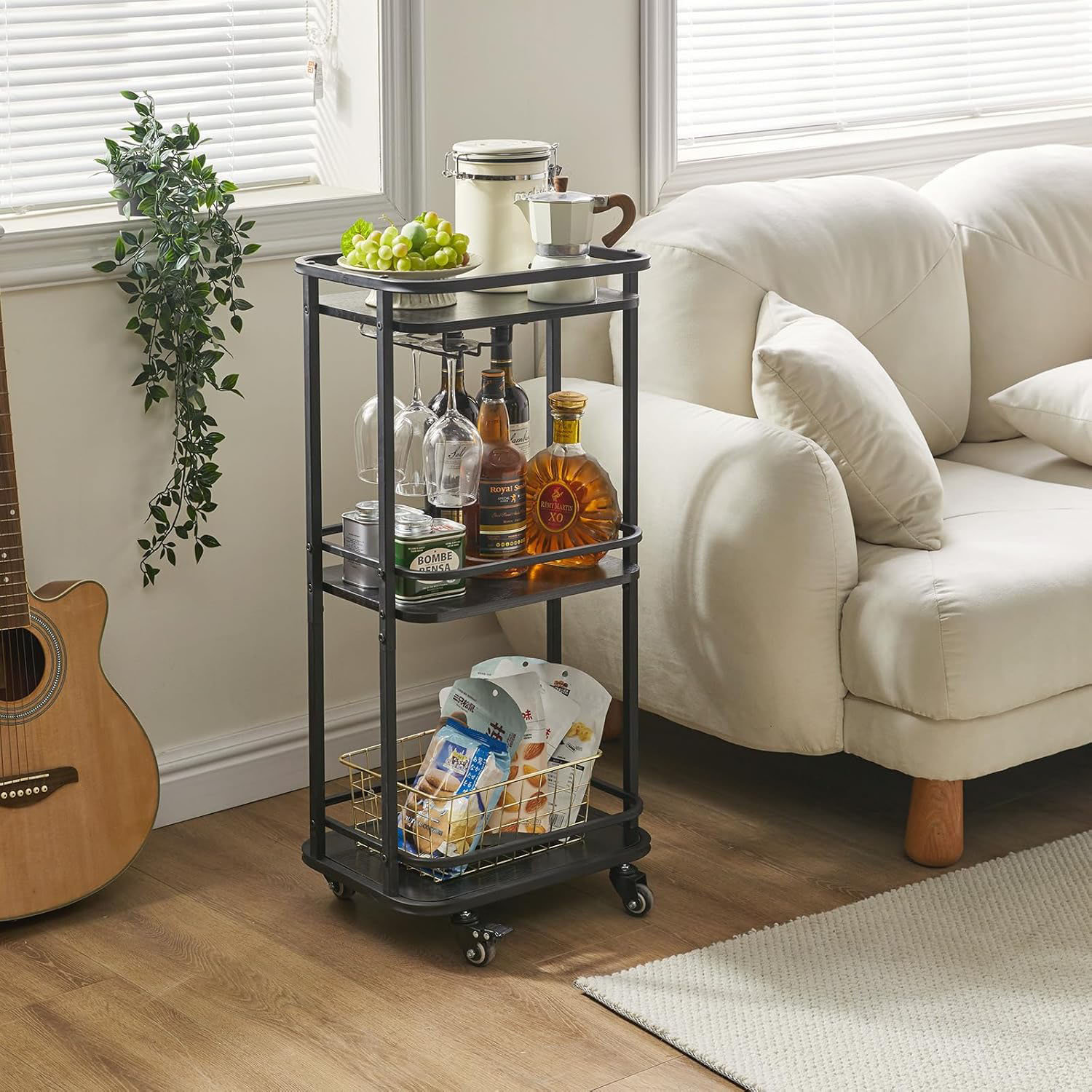 17 Stories Mini Bar Cart For Home, Outdoor, Kitchen, Bedroom | Wayfair