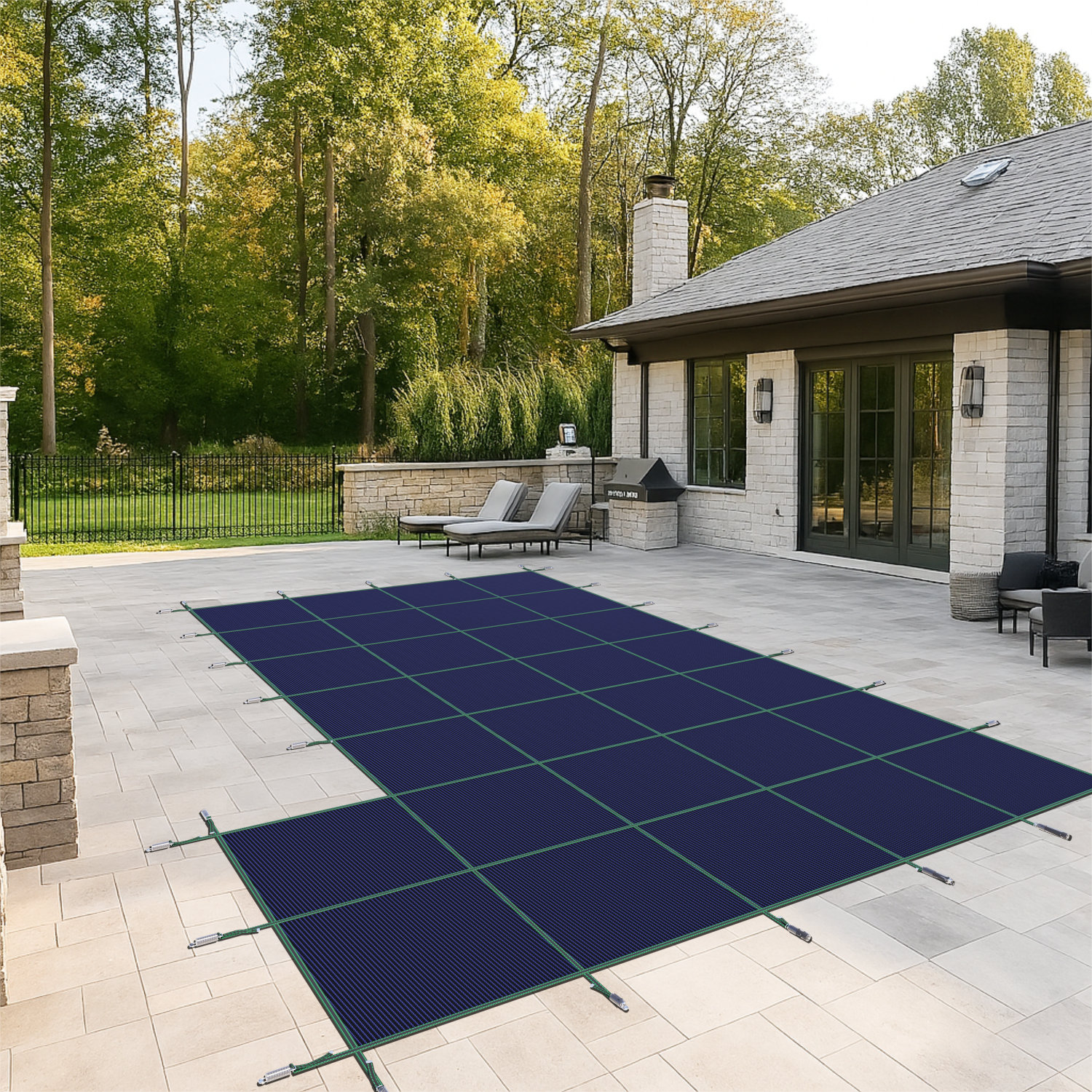 Royal Shade Rectangle Winter Pool Cover High Strength Mesh Swimming ...