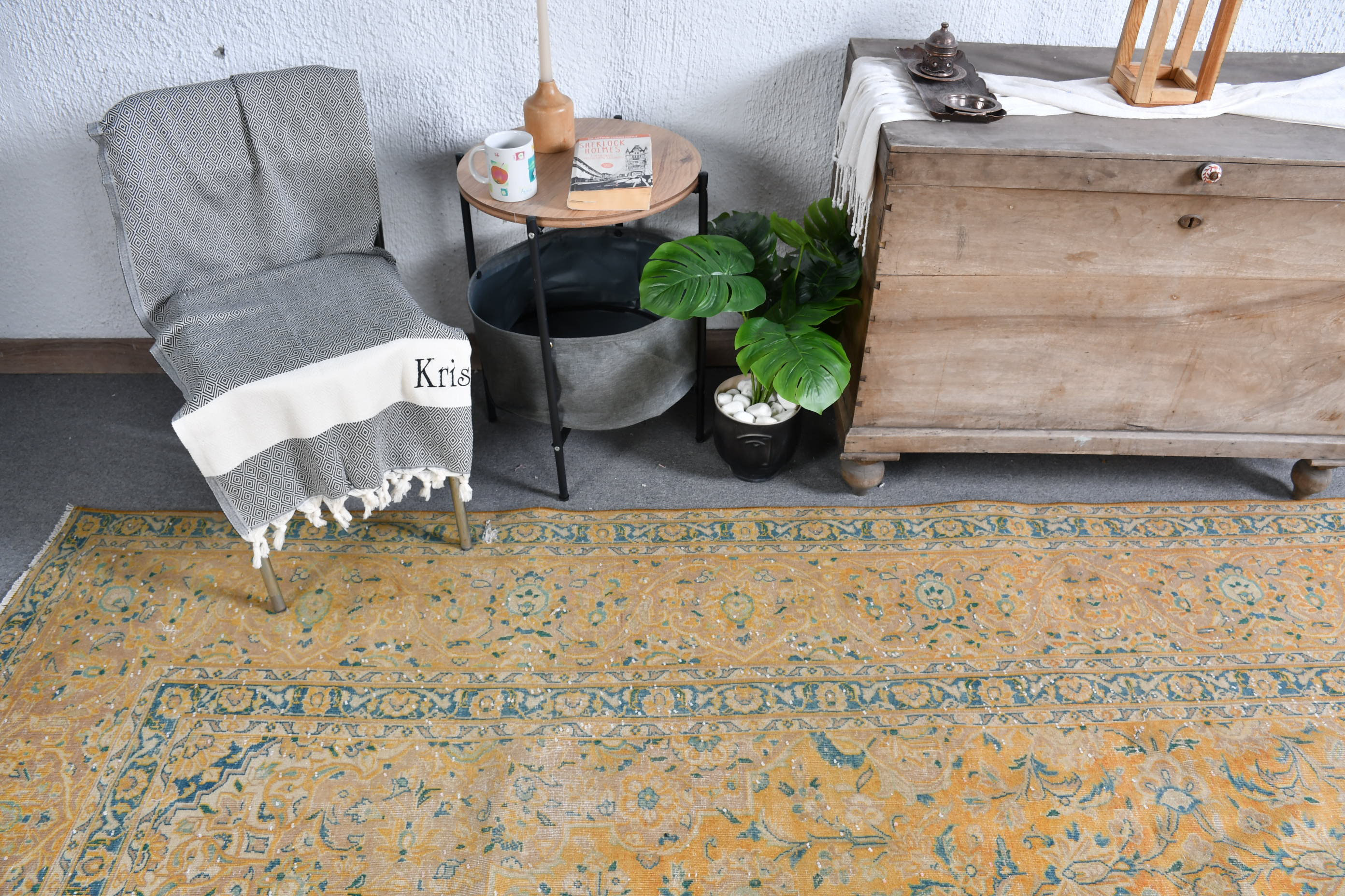 kayra export Antique Anatolian Turkish Rug for Salon in Vibrant Orange ...