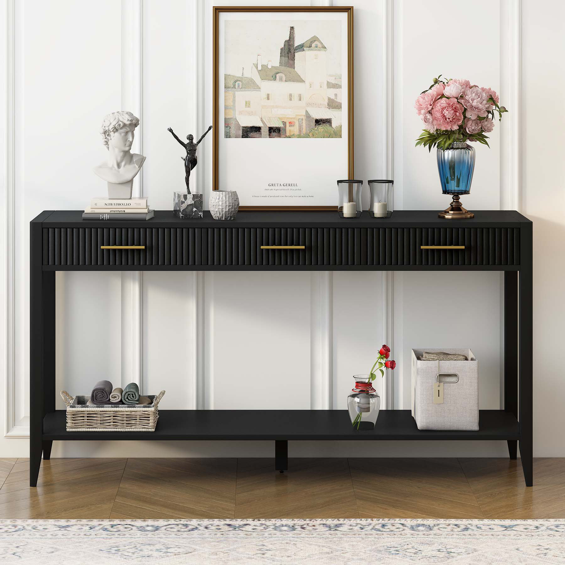 Red Barrel Studio High-Quality Console Table with Stylish Drawers and ...