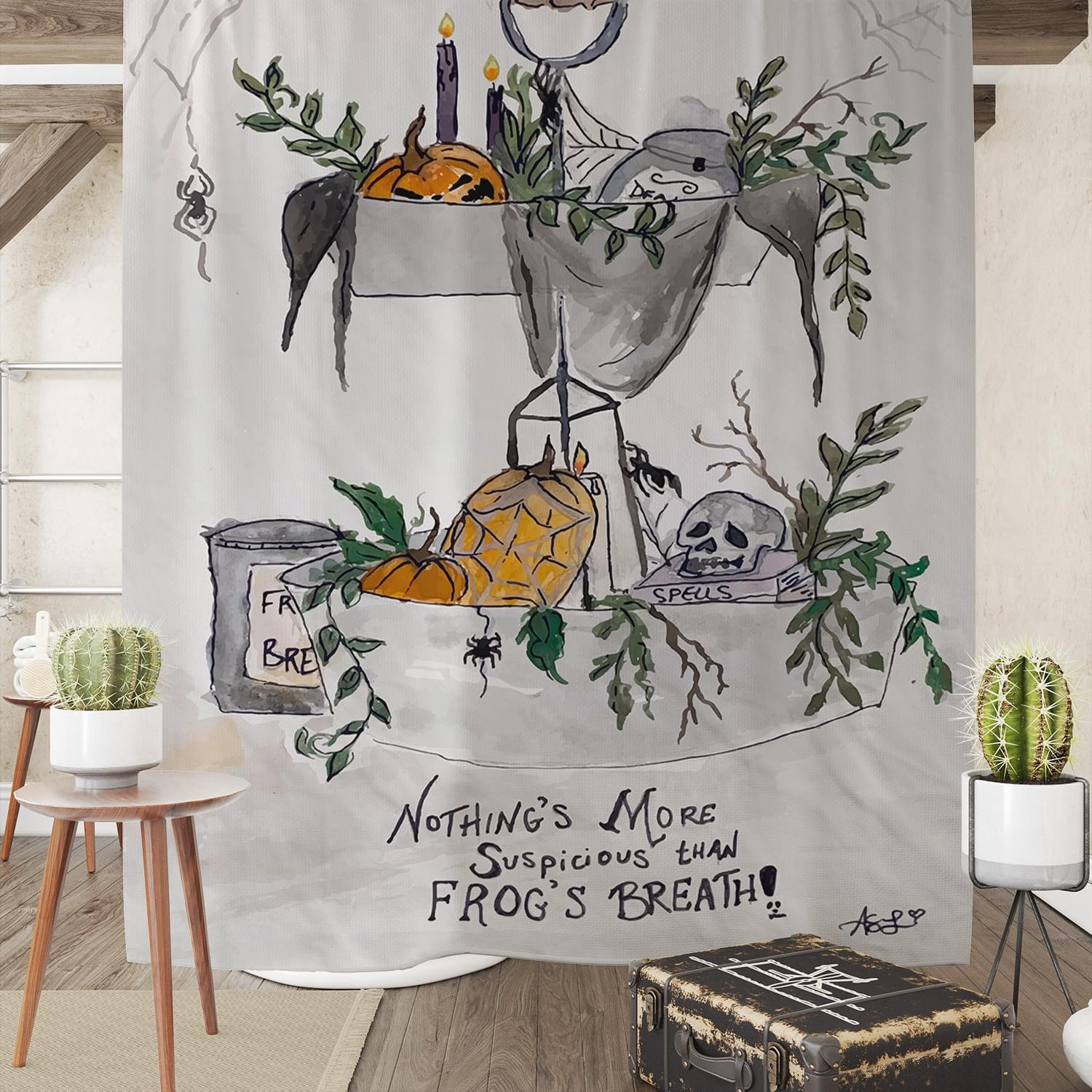 IHeartVetArt Fall Watercolor Shower Curtains By Ashley Lantz | Wayfair