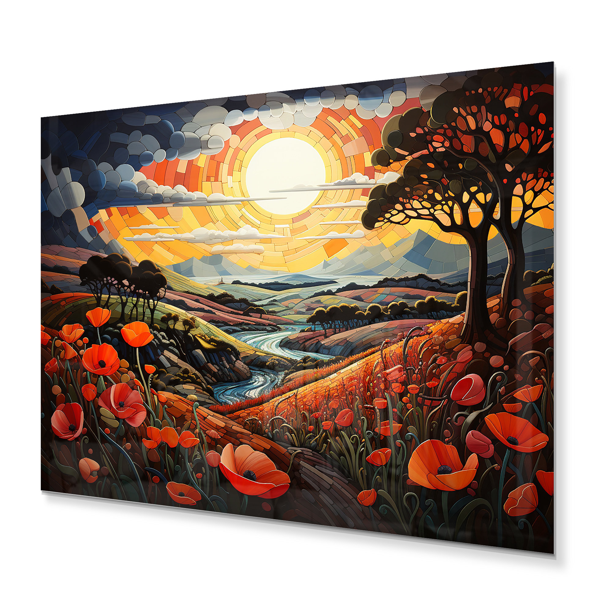Millwood Pines Countryside Red Poppy Field IV - Countryside Print on ...