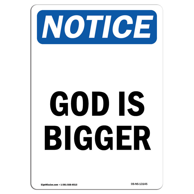 SignMission God Is Bigger Sign | Wayfair