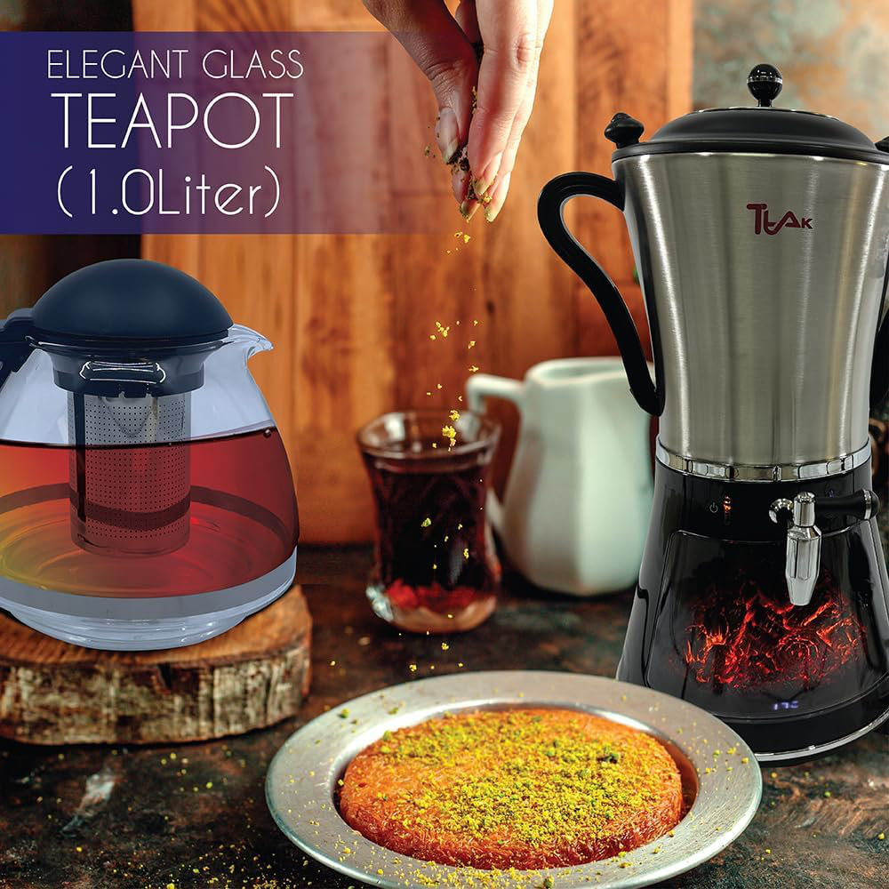 Ttak Houseware Electric Stainless Steel Samovar Masterpiece Fireplace ...