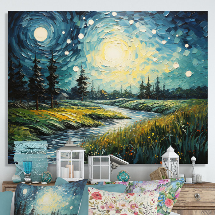 Millwood Pines Vangogh Dandelions In The Meadow II Framed On Canvas by ...