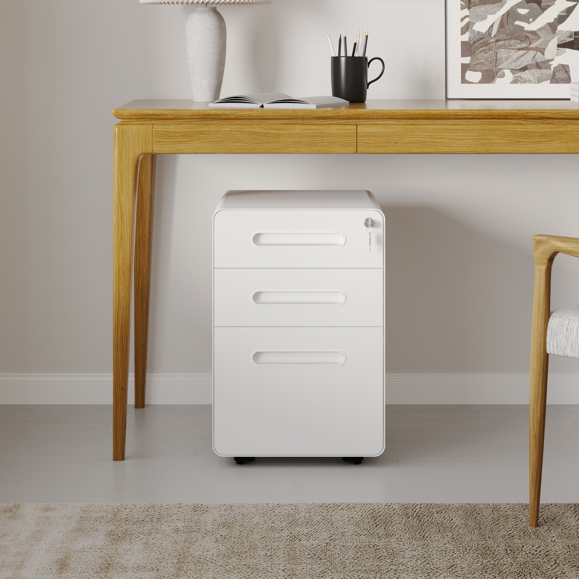 The Twillery Co.® Melra 3-Drawer Mobile Vertical Filing Cabinet ...