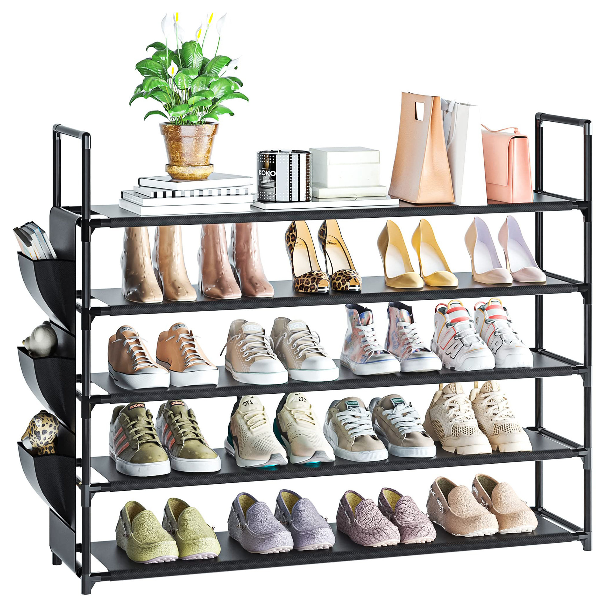 Rebrilliant 20 Pair Shoe Rack | Wayfair