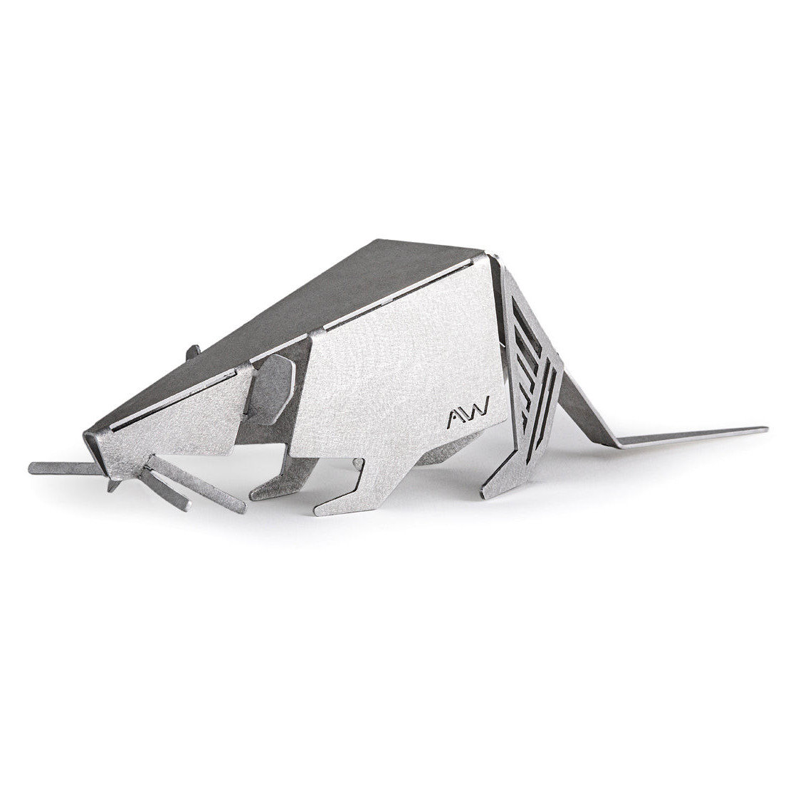 Wade Logan Aluminum 5" Medium Rat Origami Geometric Sculpture - Wayfair ...