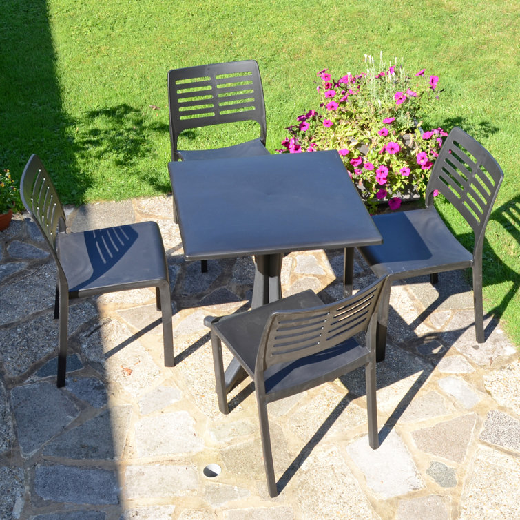 Ebern Designs Ponente Patio Table with 4 Chairs Garden Set | Wayfair.co.uk