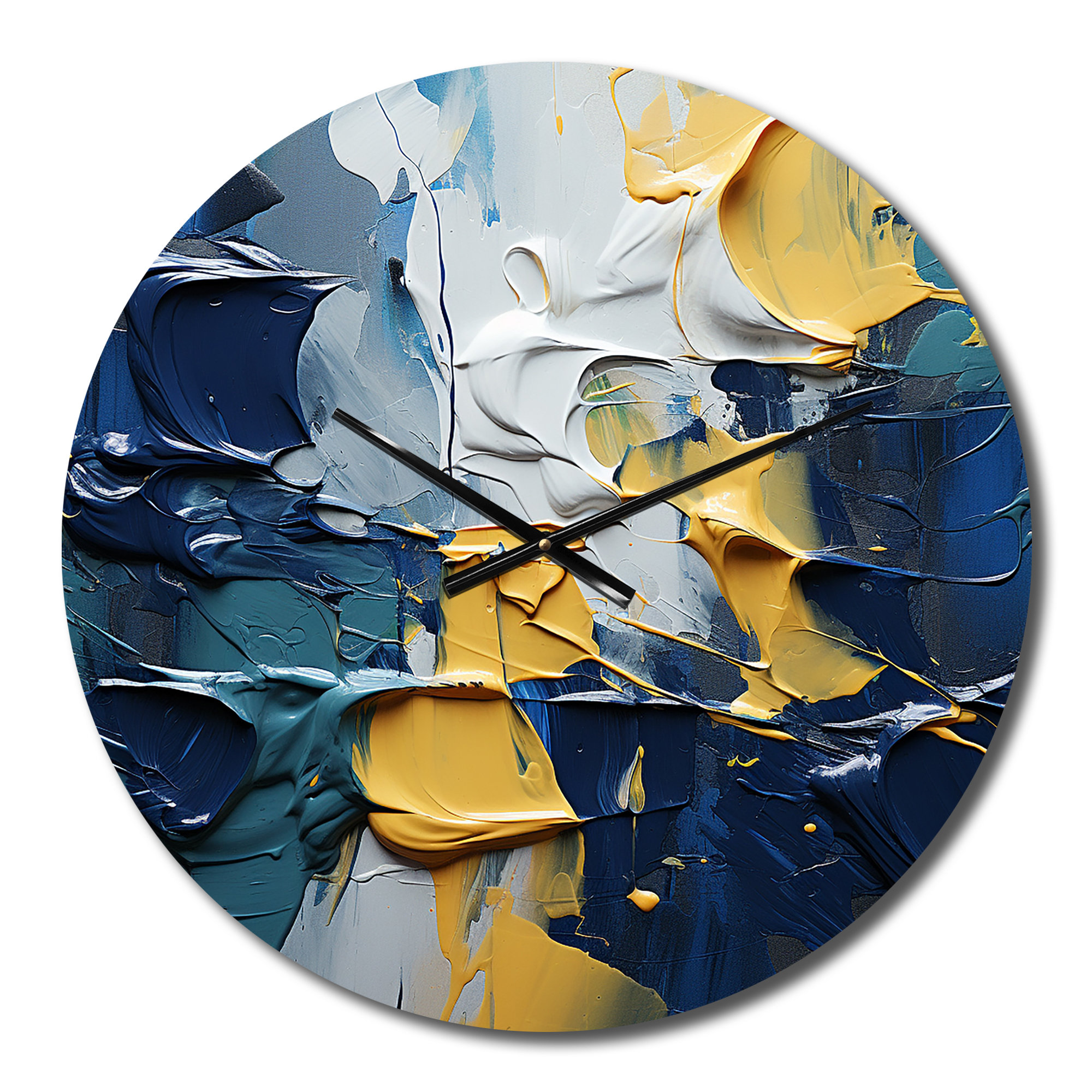 East Urban Home Rough Love Slavic Abstract Painting Yellow Blue II ...