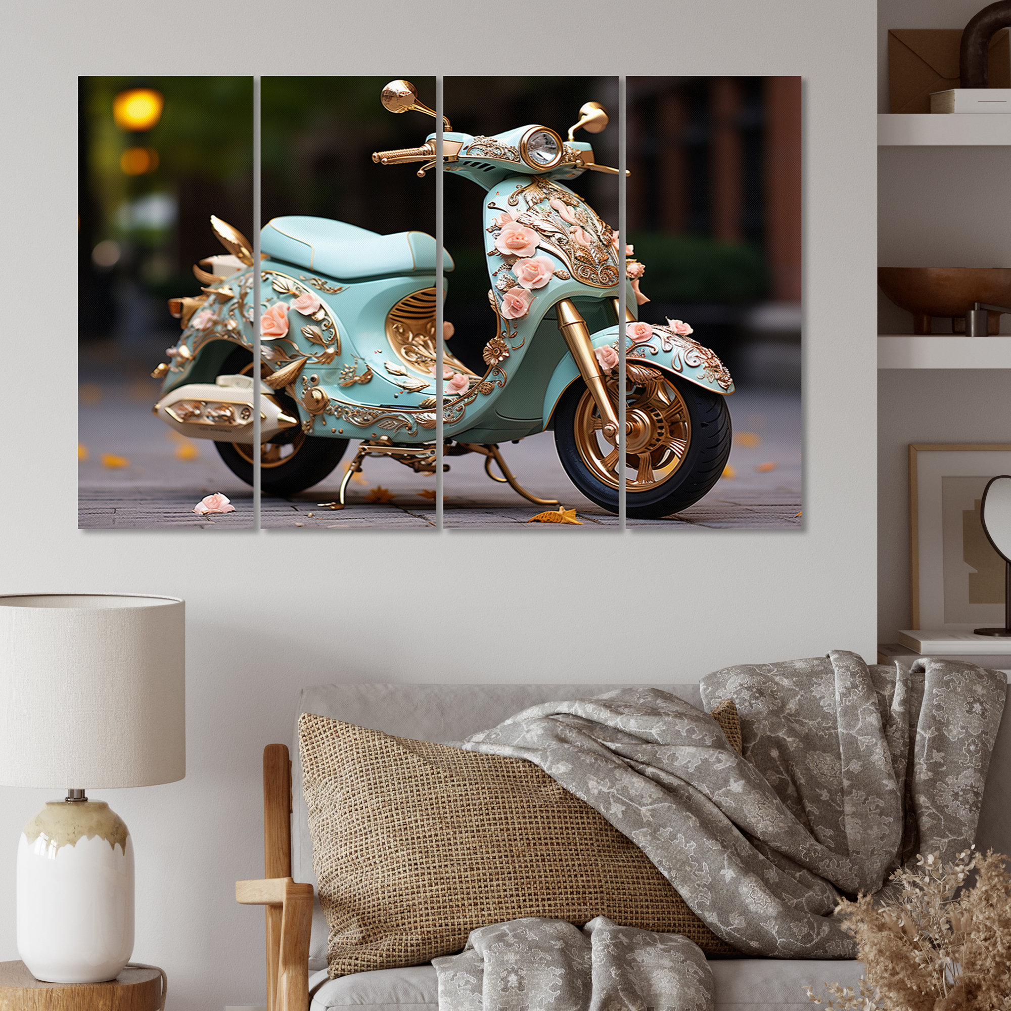 Mercer41 Turquoise Gold Scooter Custom Cruiser III - Transportation ...