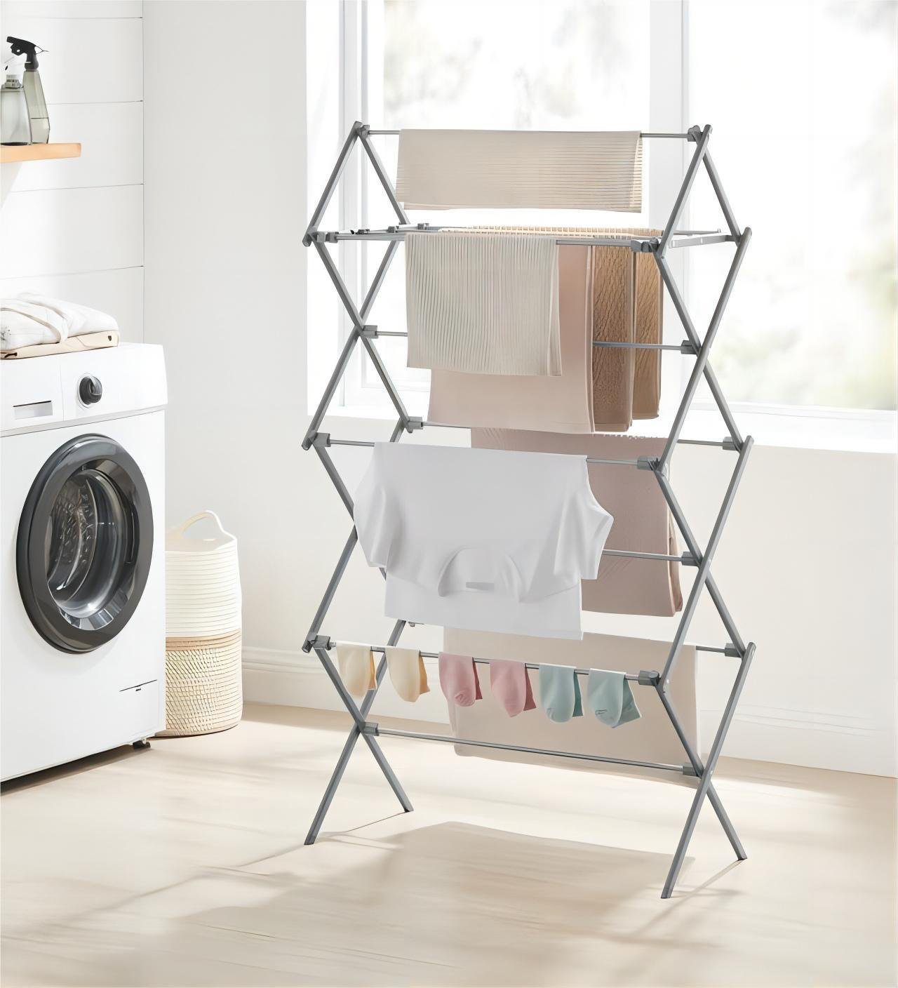 Rebrilliant Foldable Clothes Drying Rack, Laundry Drying Rack, Clothes ...