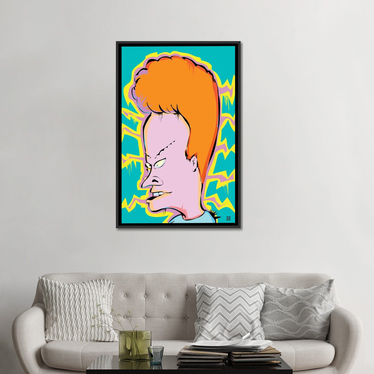 East Urban Home 'Beavis' Graphic Art Print on Wrapped Canvas | Wayfair