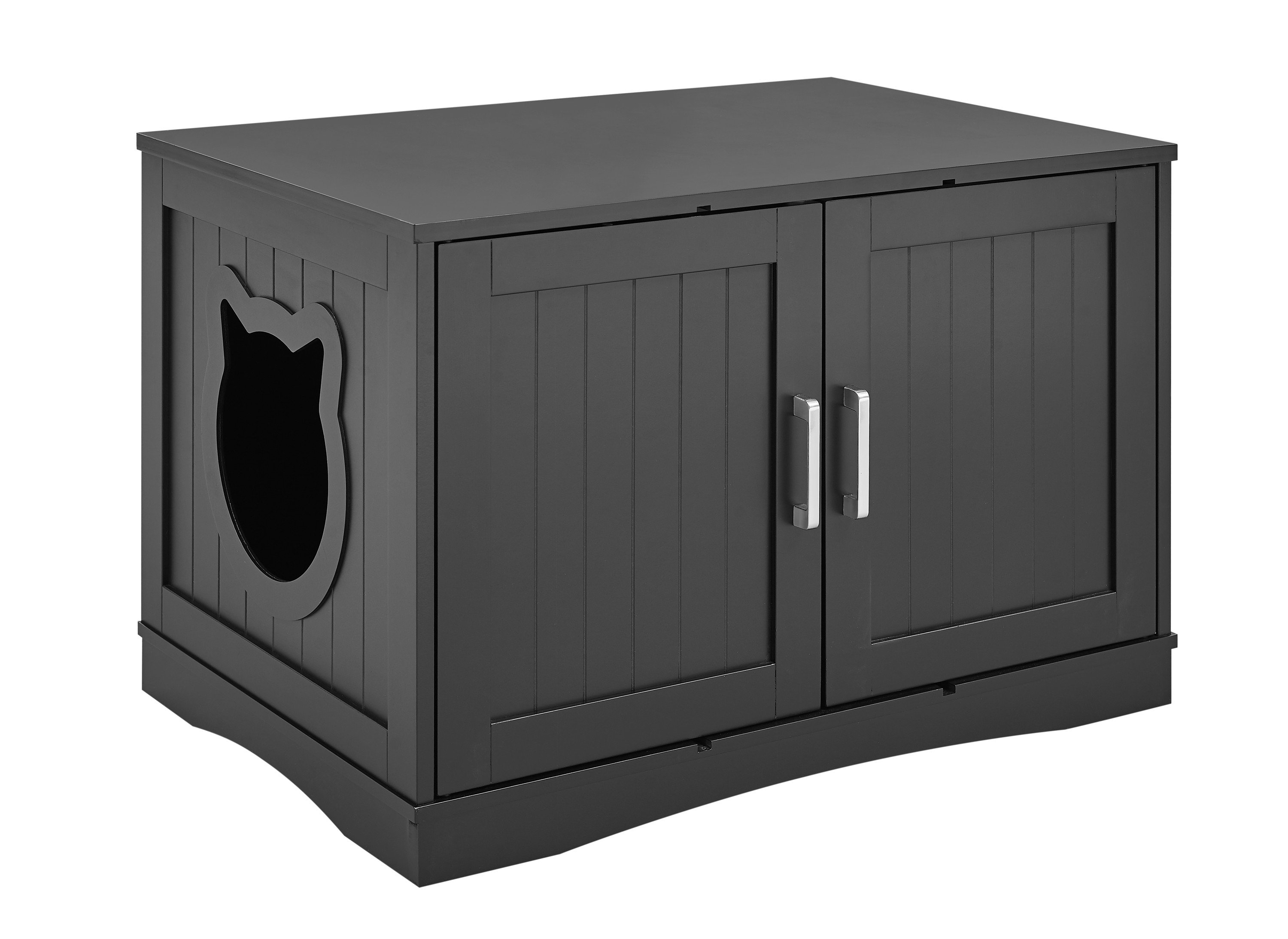 Tucker Murphy Pet™ Kitty Cat Storage Bench Litter Box Enclosure White ...