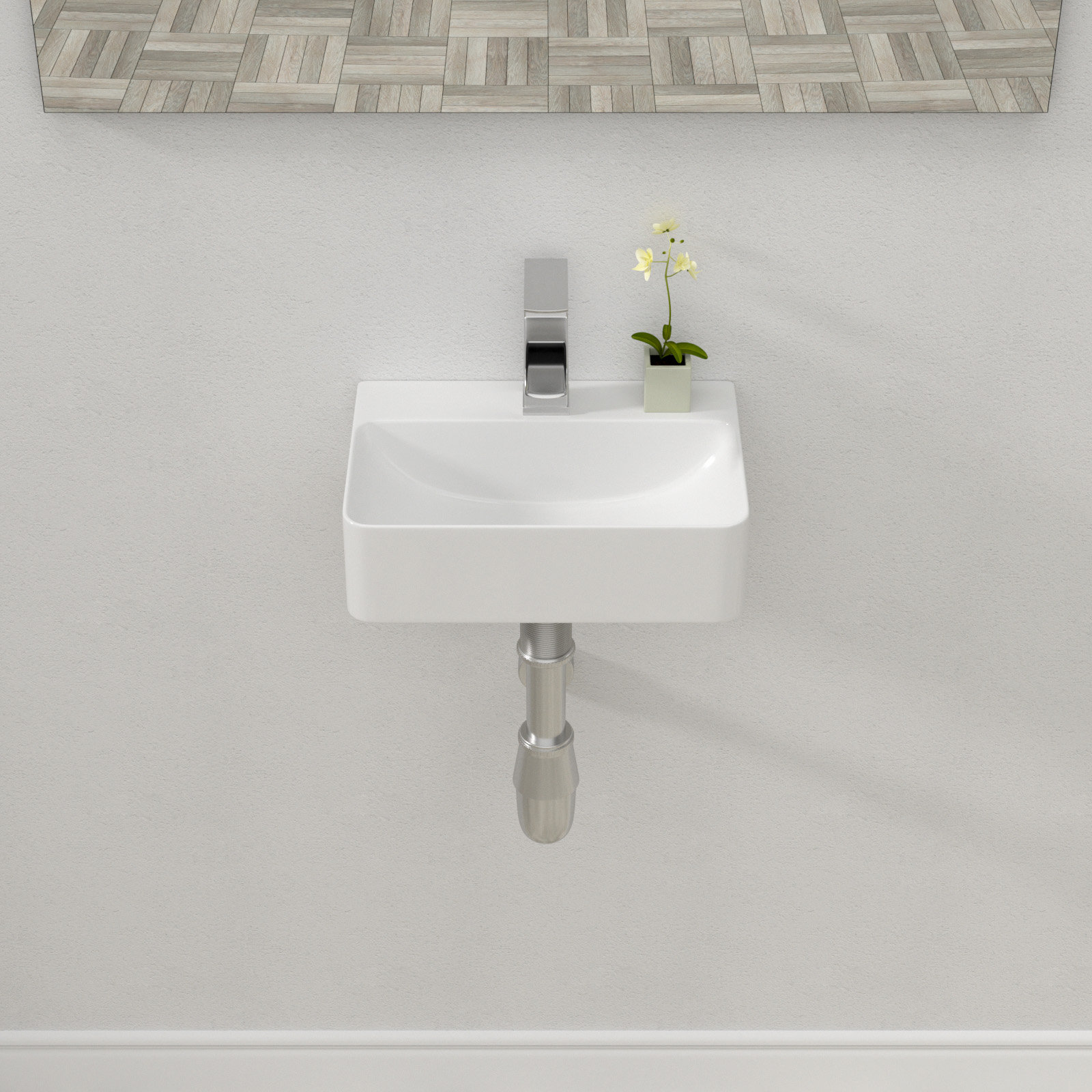 rectangle cloakroom sink