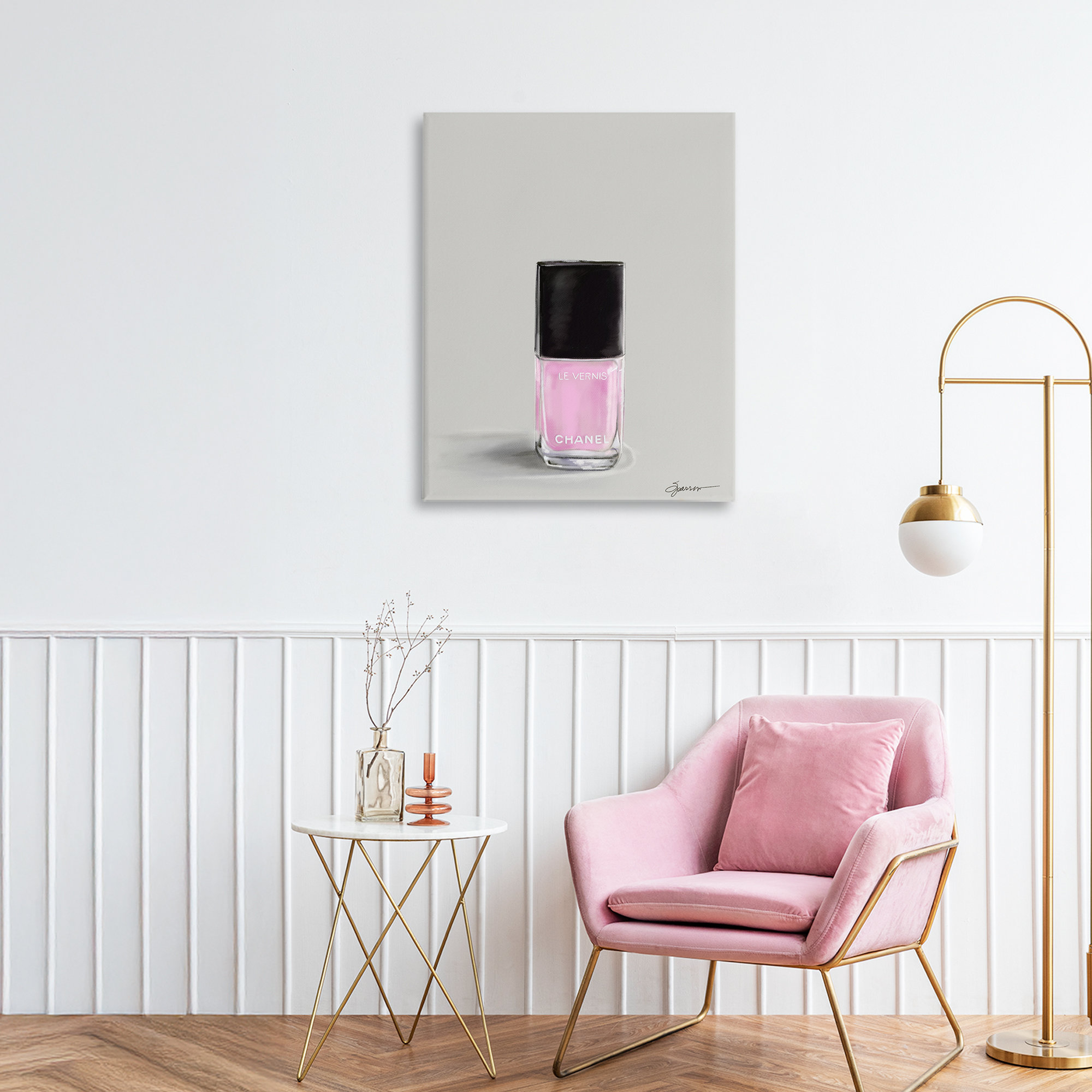 Latitude Run® Pink Luxury Nail Polish Canvas, design by Mary Sparrow ...