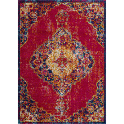 Bungalow Rose Rummond Performance Red Rug & Reviews | Wayfair