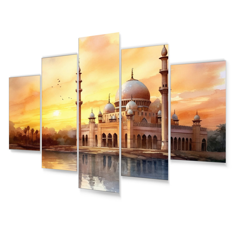 Design Art Islamic Mosque Expressions I - Islamism Metal Wall Decor Set ...