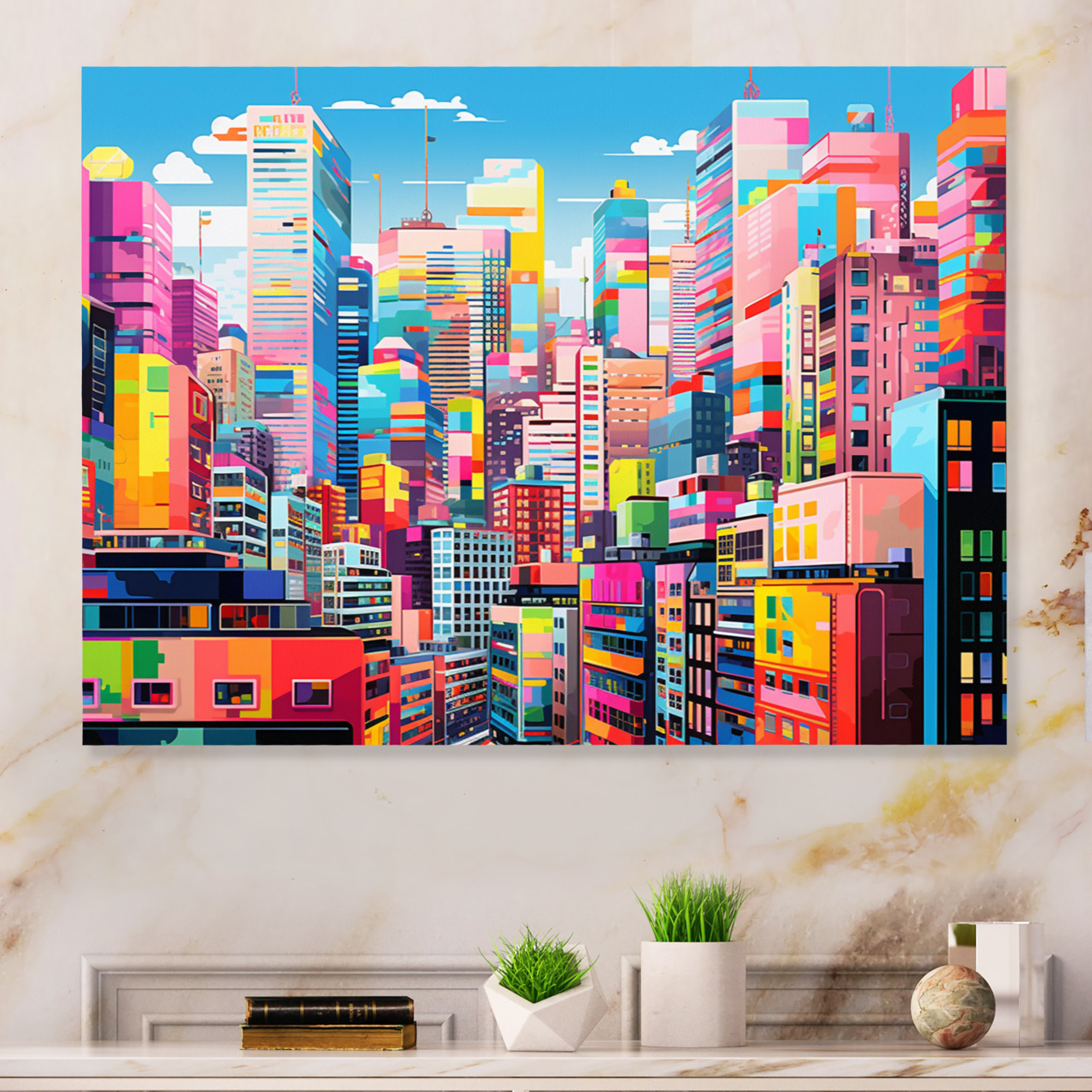 Latitude Run® Colorful City Tokyo Popart III - Tokyo Print on Metal ...