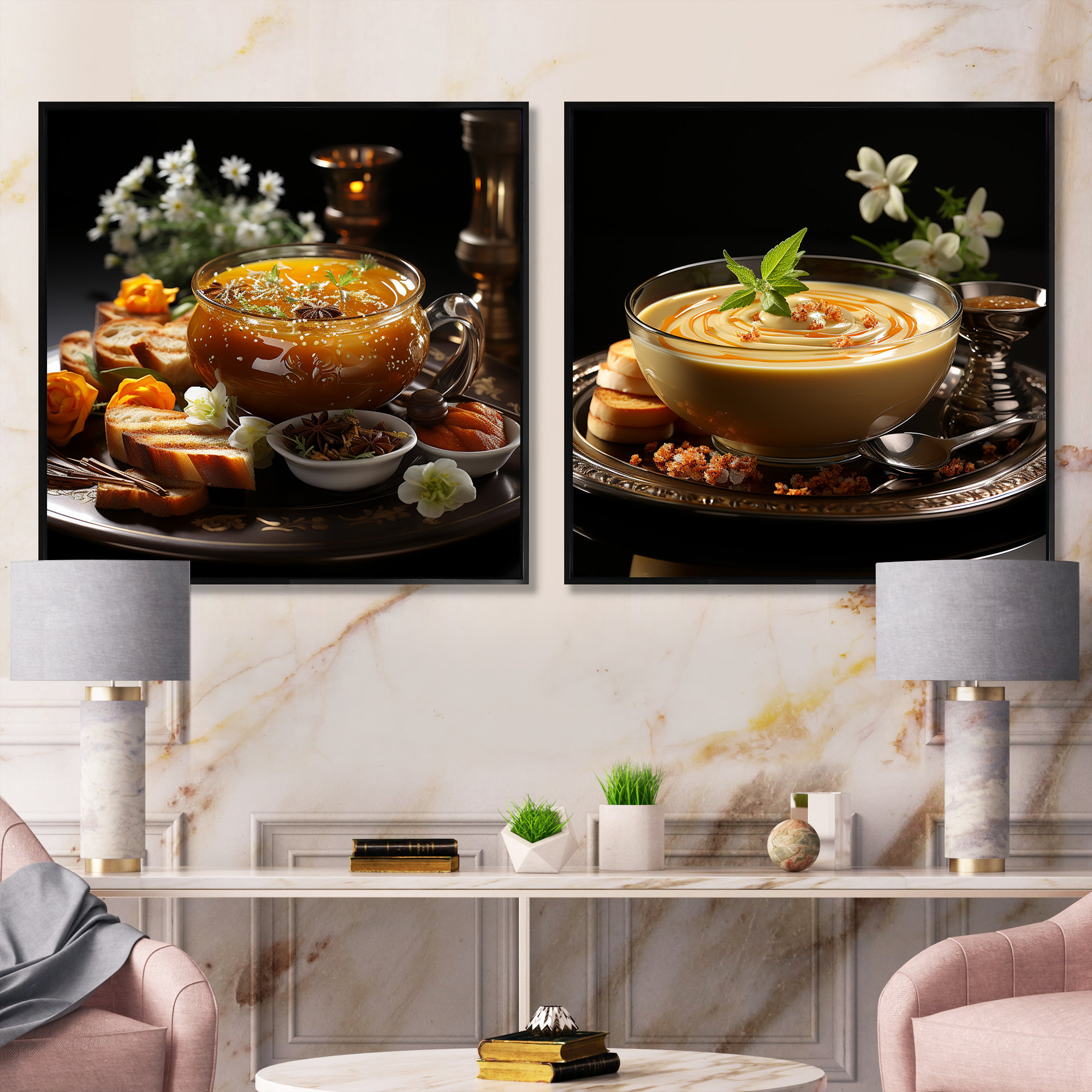 Ebern Designs " Soup Aromatic Potage " 2 - Pieces | Wayfair