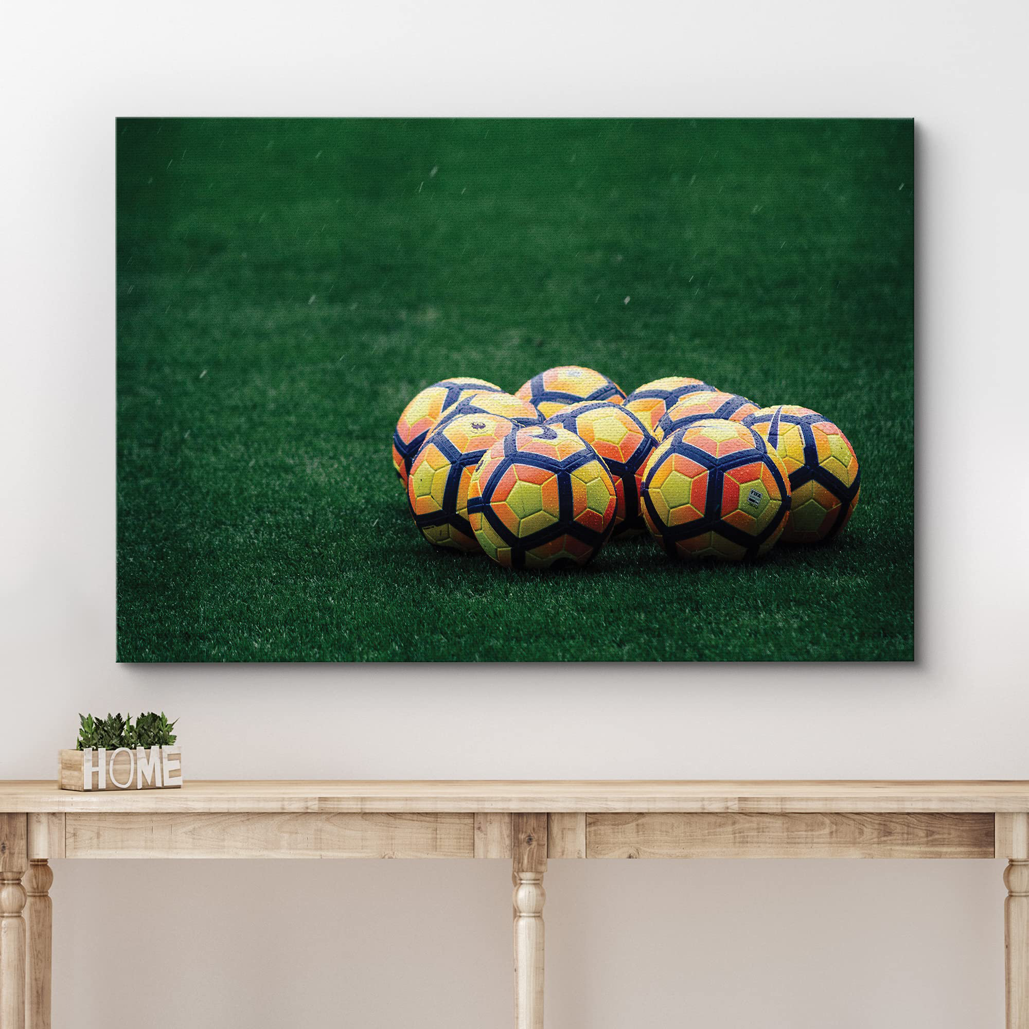 IDEA4WALL Geometric Pentagon Soccer Balls Sports Athletes Photography ...