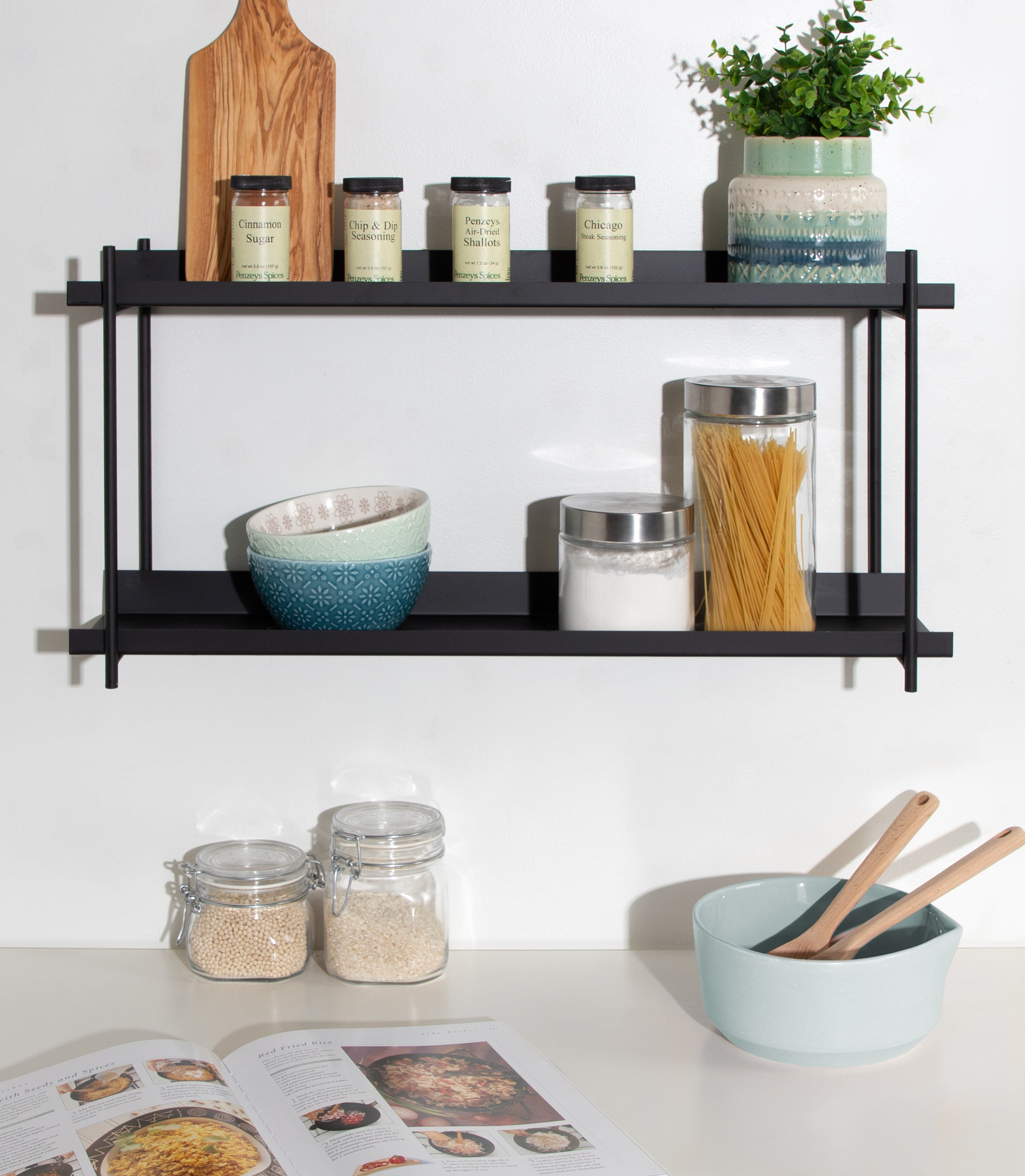 AllModern Tara Metal 2 Tiered Shelf & Reviews - Wayfair Canada