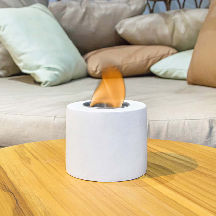 LUMESBLOOM Mini Tabletop Fire Pit Indoor Garden Cement Alcohol ...