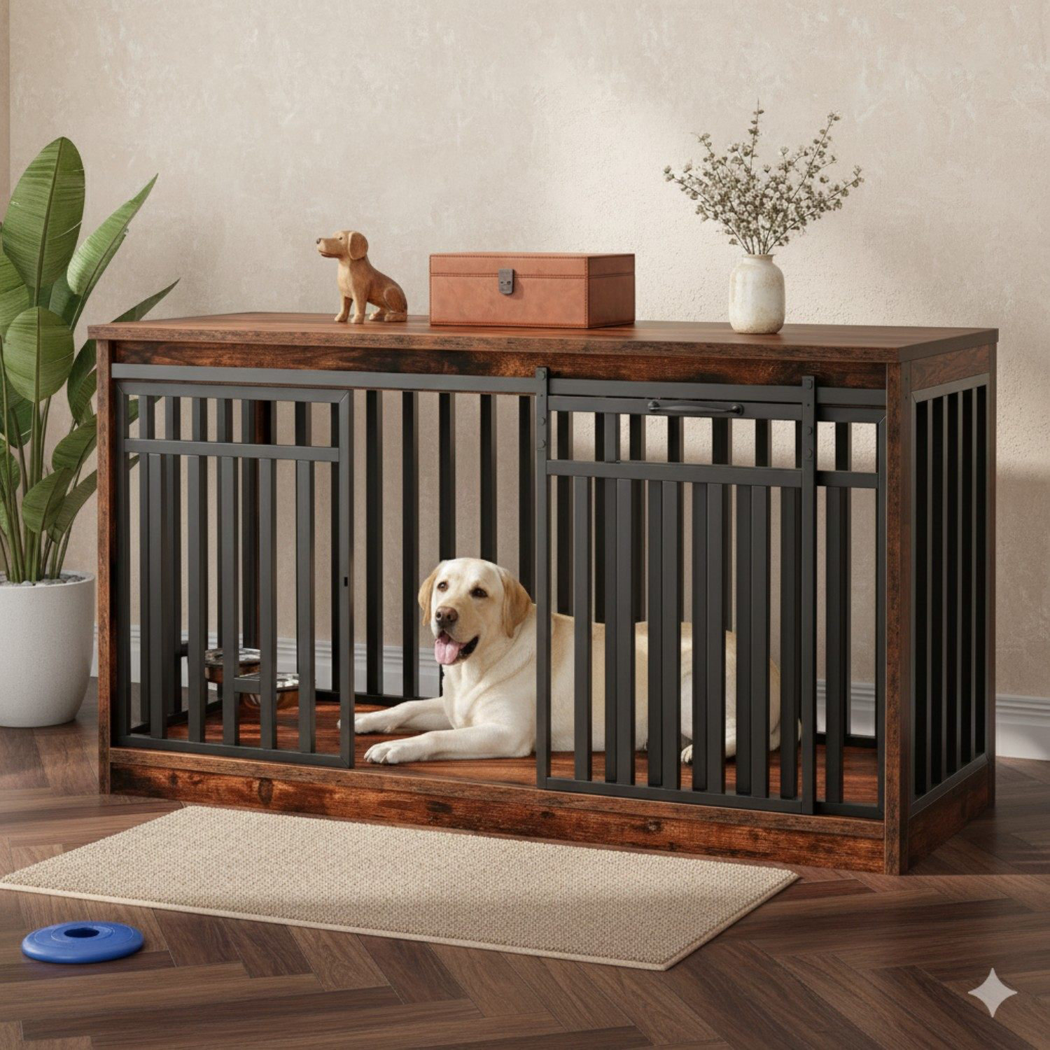 Trent Austin Design® 55" Extra Large Dog Crate Furniture, Heavy Duty ...
