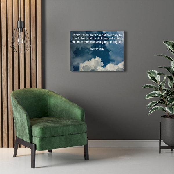 Trinx Twelve Legions of Angels Hebrews 13:1-2 Bible Verse Canvas ...