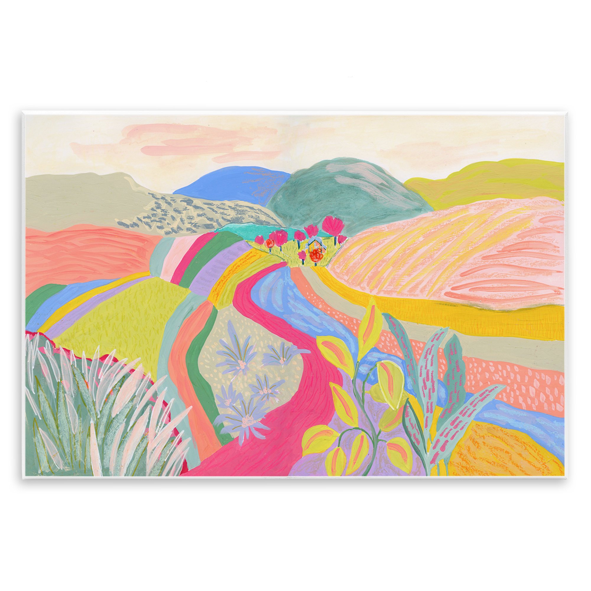 Stupell Industries Whimsical Hued Farmland Wall Plaque Art by Suzanne ...