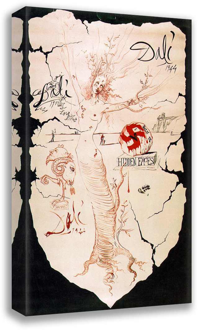 Trinx Hidden Faces by Salvador Dali Gallery Wrapped Canvas | Wayfair