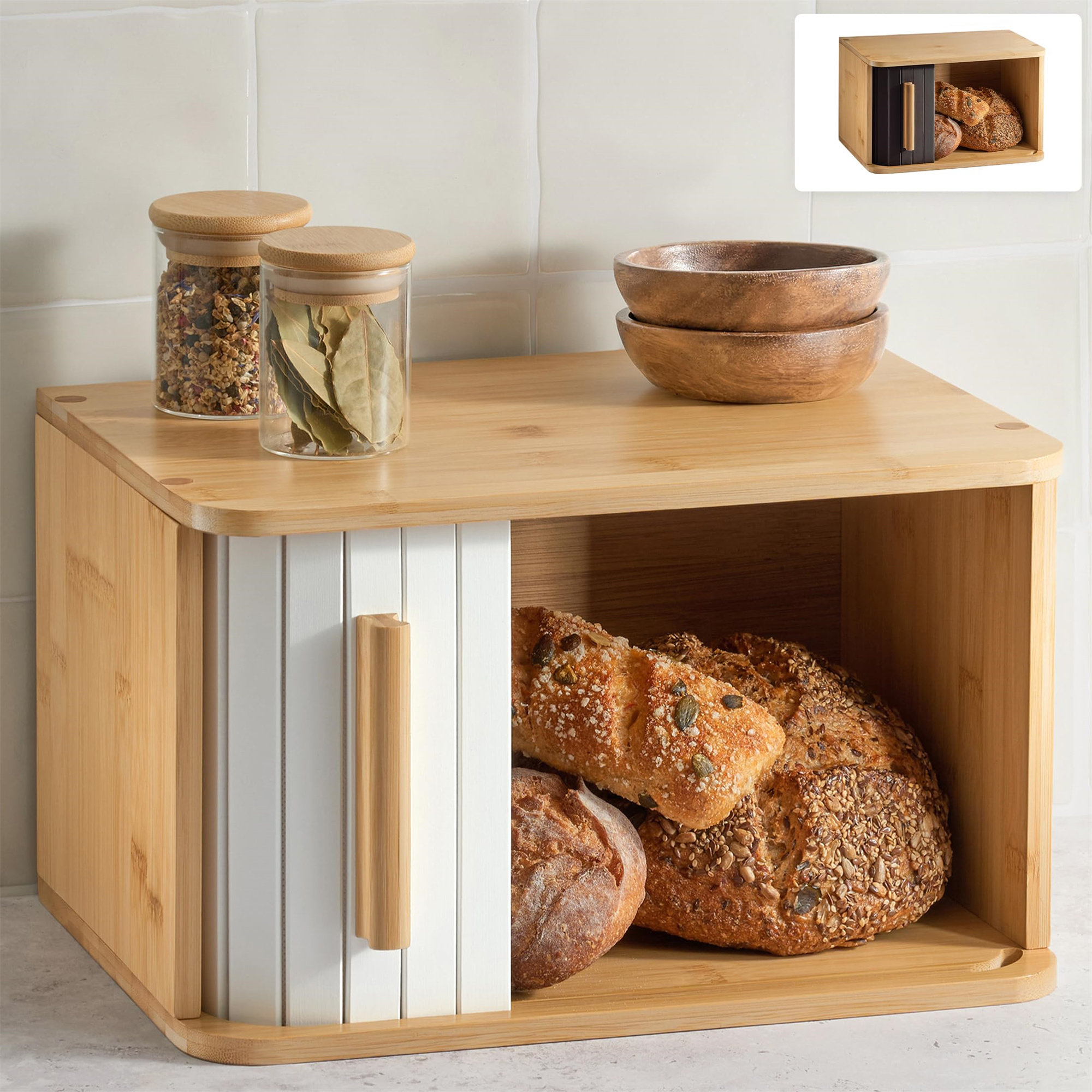 Brayden Studio 15 litres Wood Food Storage Container | Wayfair.co.uk