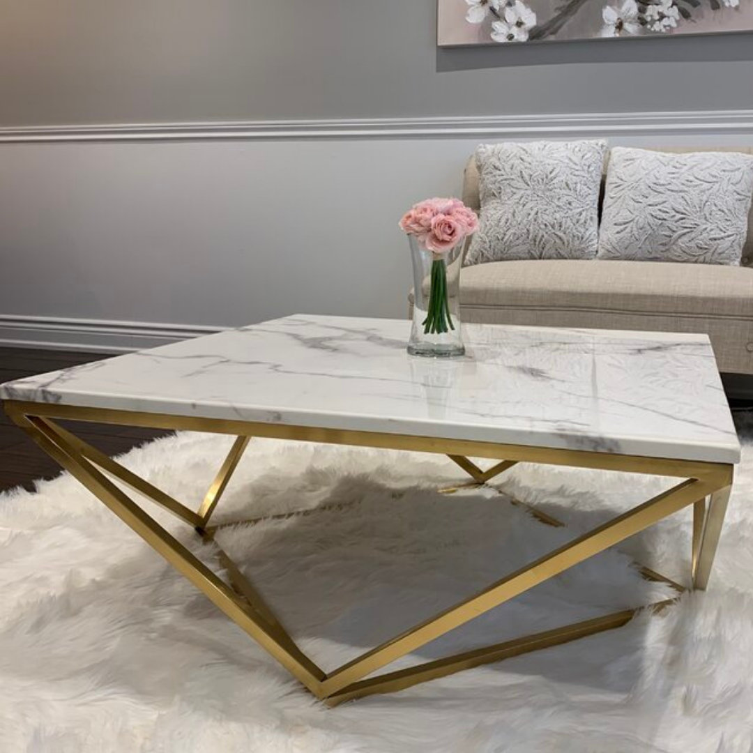 Mercer41 Daina Marble Coffee Table with Tray Top & Reviews - Wayfair Canada