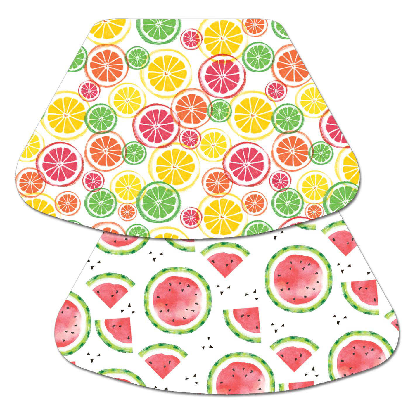 CounterArt Fruity Summer Reversible Wedge Shaped Easy Care Placemat ...