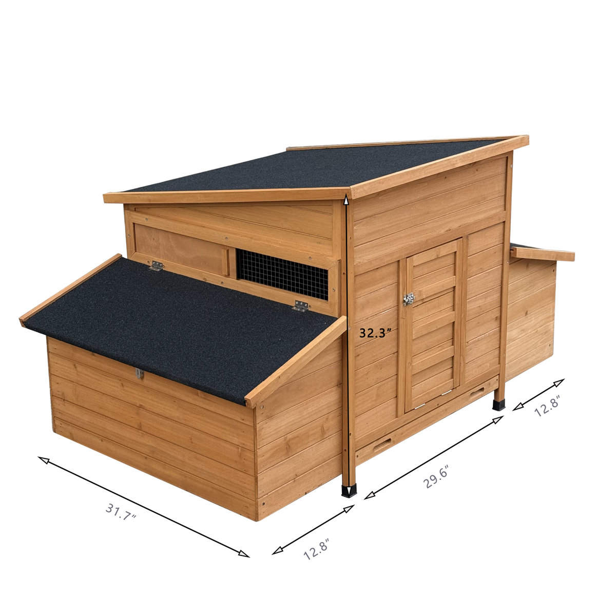 Archie & Oscar™ Chicken Coop, 55" Large Wooden Chicken Hutch with 6 ...