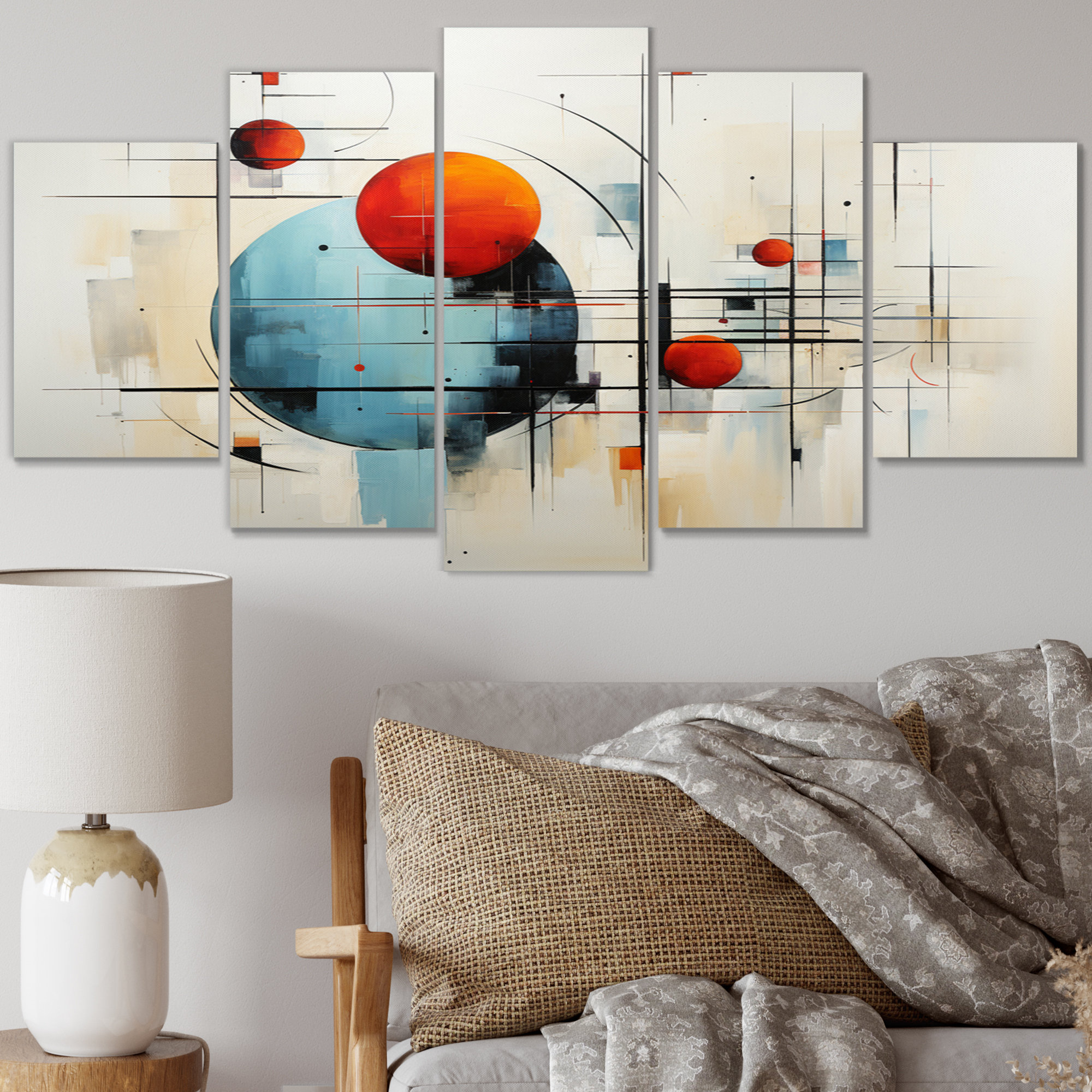 Ivy Bronx 'Red Suprematism Reduced V - Abstract Suprematism Wall Art ...