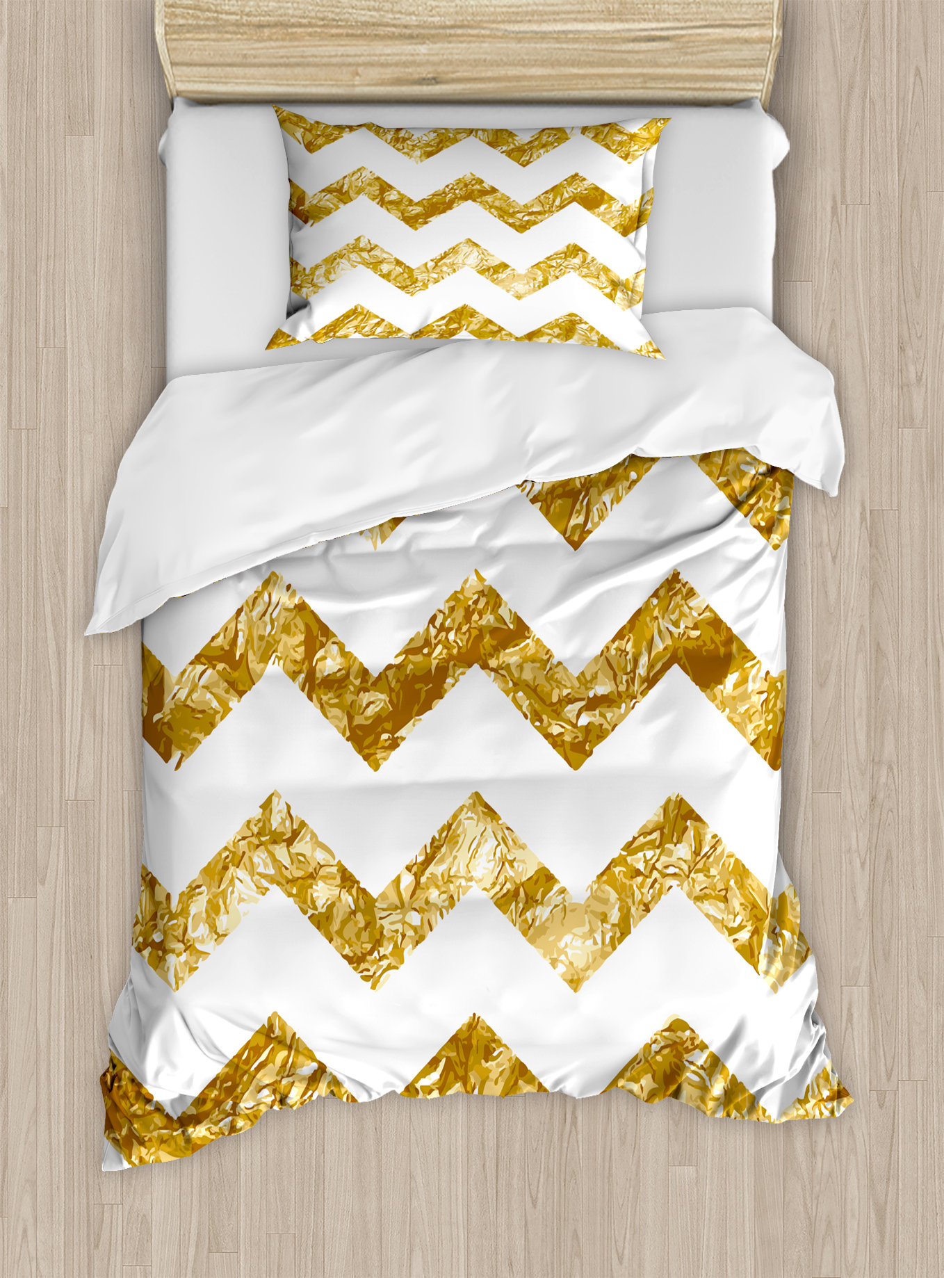 Ambesonne Abstract Horizontal Zigzag Pattern Chevron Minimalist ...