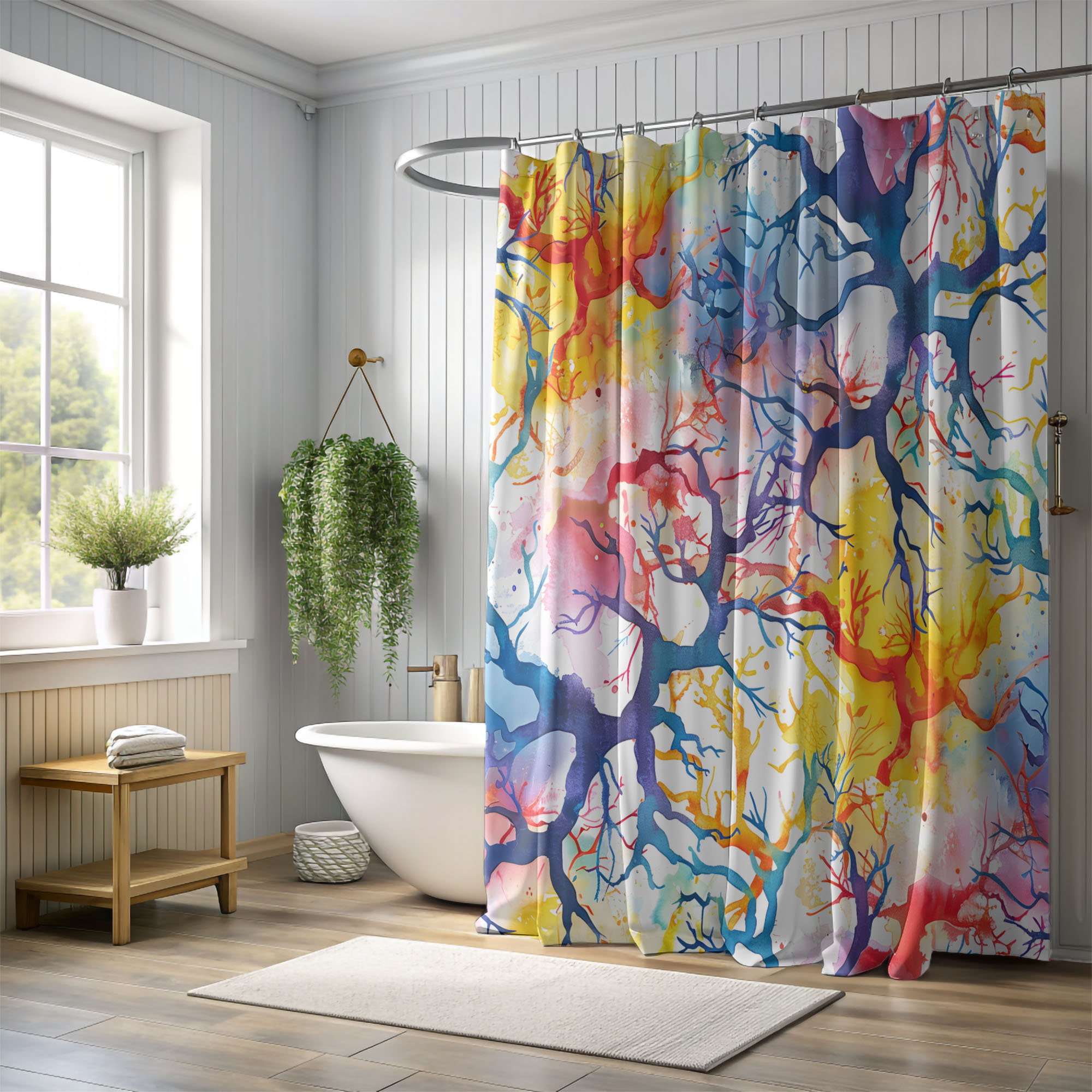 Ivy Bronx Brain Cell Art - Premium Shower Curtain | Wayfair