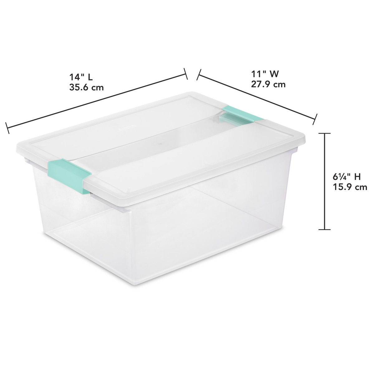 Sterilite Deep Clip Box, Stackable Small Storage Latch Lid Bin ...