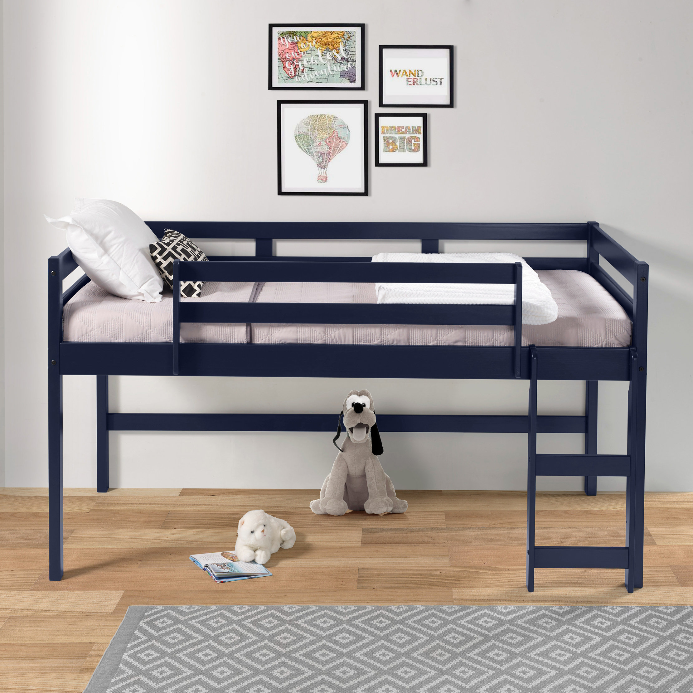 Latitude Run® Versatile Loft Bed With Safety Features And Practical ...