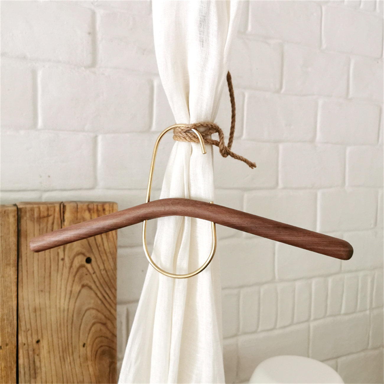 Corrigan Studio® North American Black Walnut+Brass Hanger | Wayfair