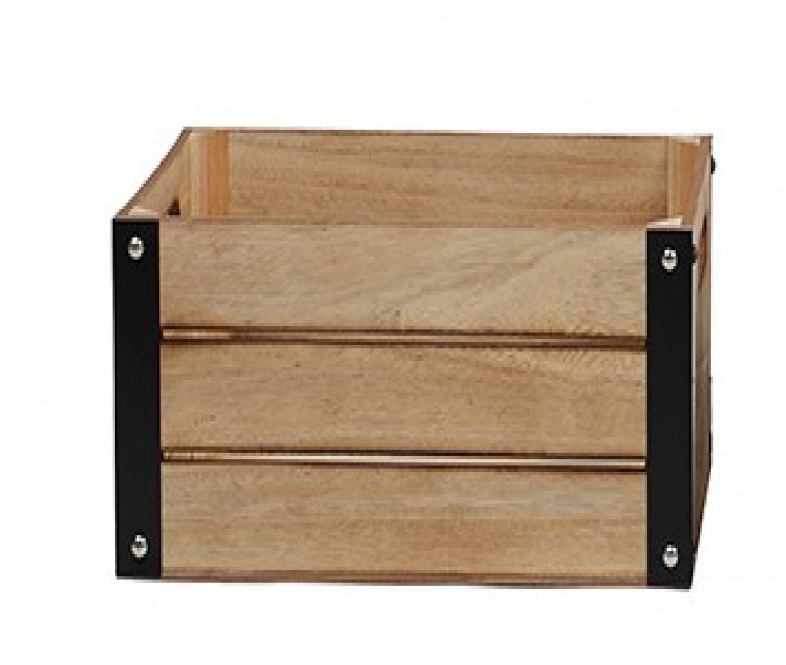 One Allium Way Wood With Iron Edges Crate - Wayfair Canada