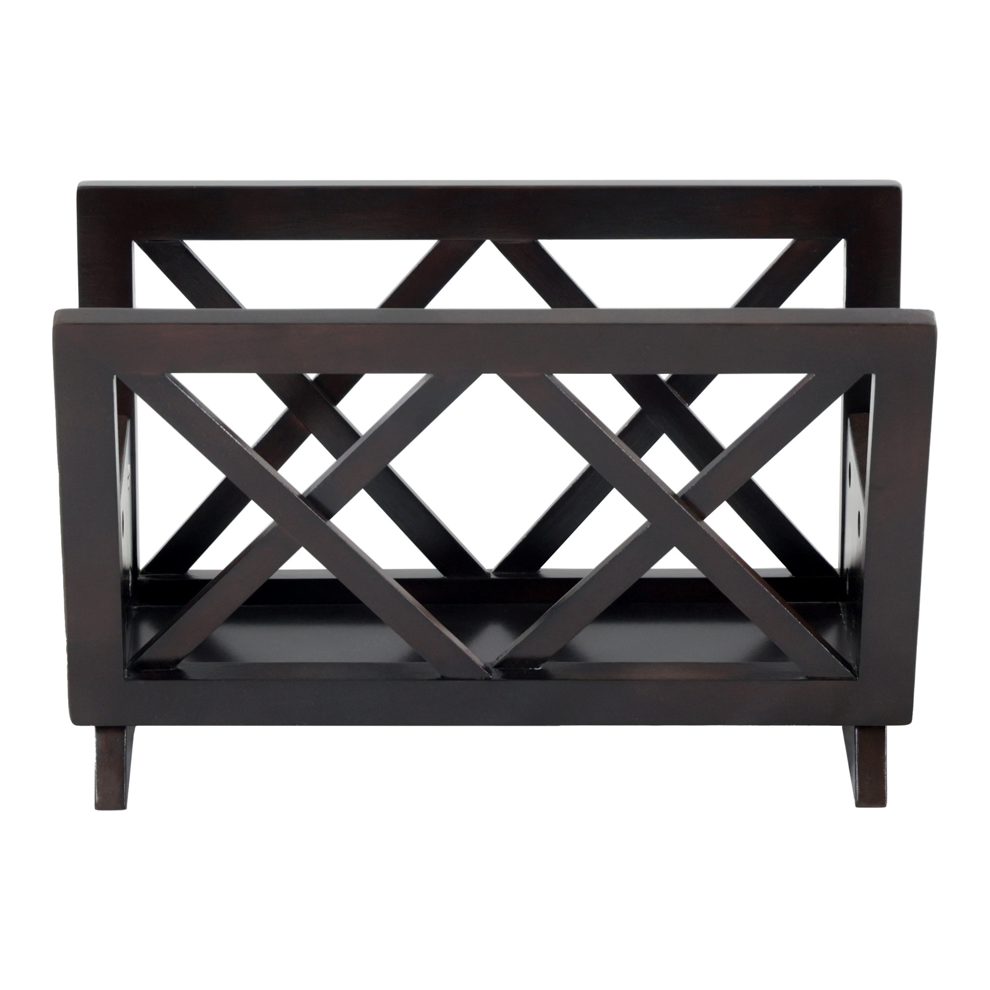 Fleur De Lis Living Solid Wood Magazine Rack | Wayfair
