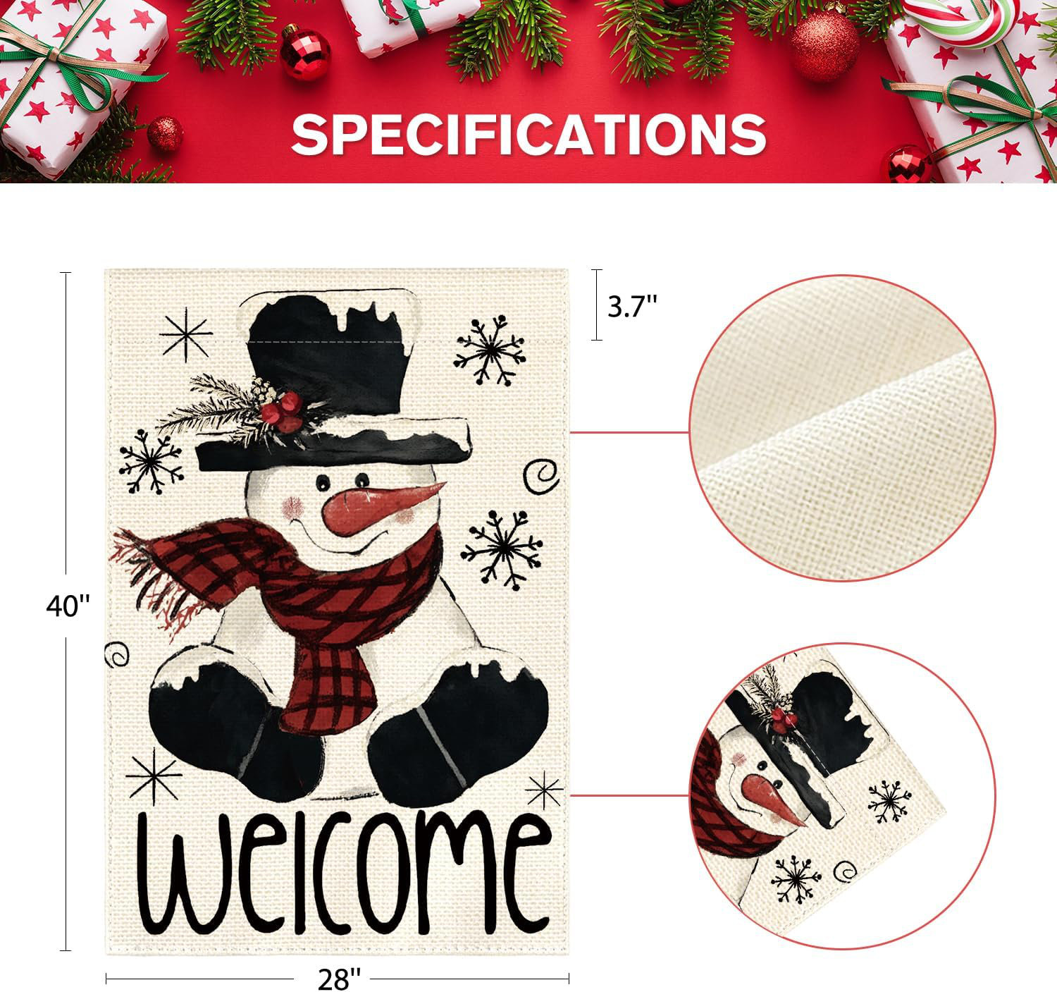 The Holiday Aisle® Colorlife Christmas Winter House Flag 28X40 Inch ...
